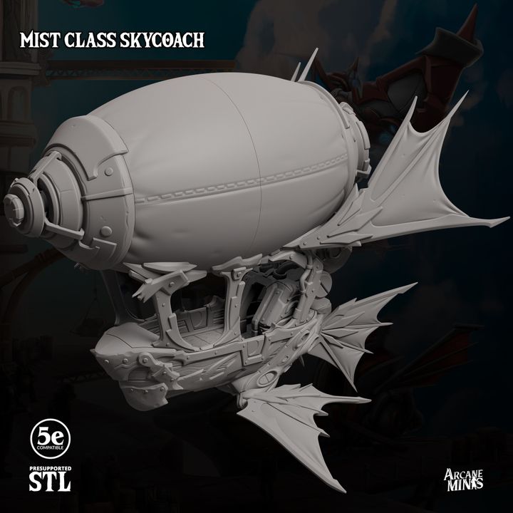 3D Printable Airship - Mist Class Skycoach by Sordane Publishing