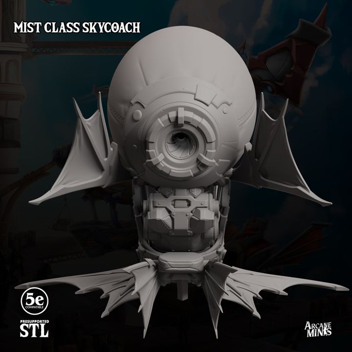 3D Printable Airship - Mist Class Skycoach by Sordane Publishing