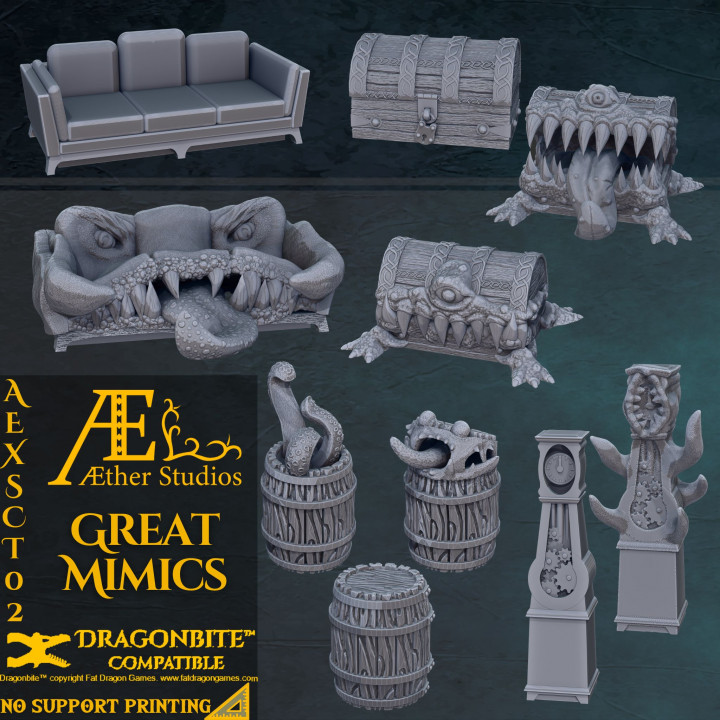3D Printable AEXSCT02 - Great Mimics by Aether Studios