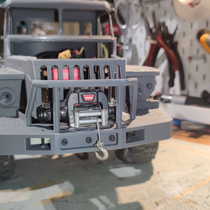 3D Printable Crawler 4320 Winch Bumper by Ian Jim