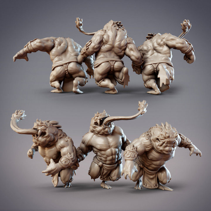 3D Printable Toad Ogre Thugs - Desert Hikiga 3-pack (Pre-supported) by ...