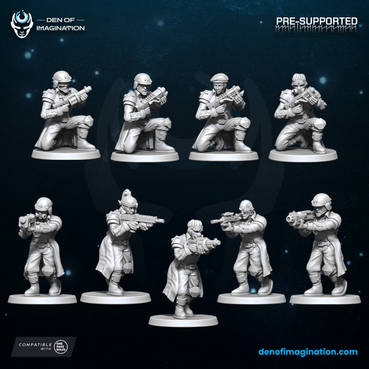 3D Printable Space Soldiers - Troopers Unit by WildMesh