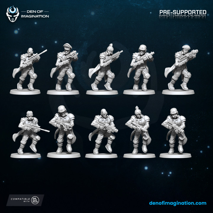 3D Printable Space Soldiers - Troopers Unit by WildMesh