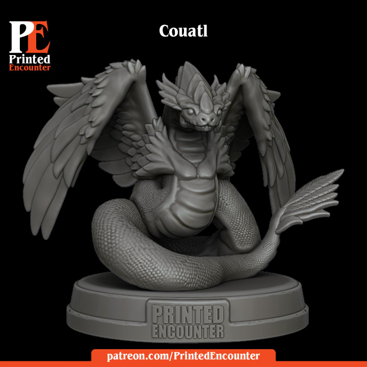 3D Printable Couatl by Printed Encounter