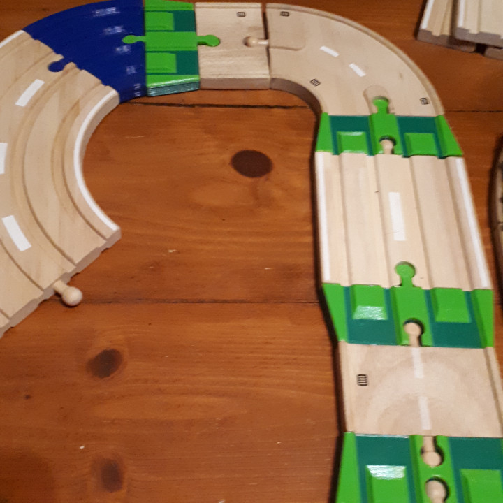 3D Printable Playtive - dual rail kind - wooden roadway by Dejf