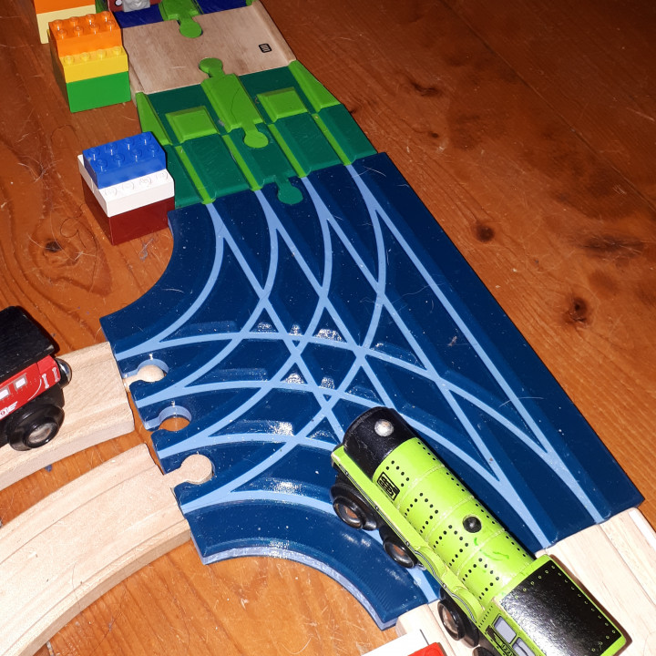 3D Printable Playtive - dual rail kind - wooden roadway by Dejf