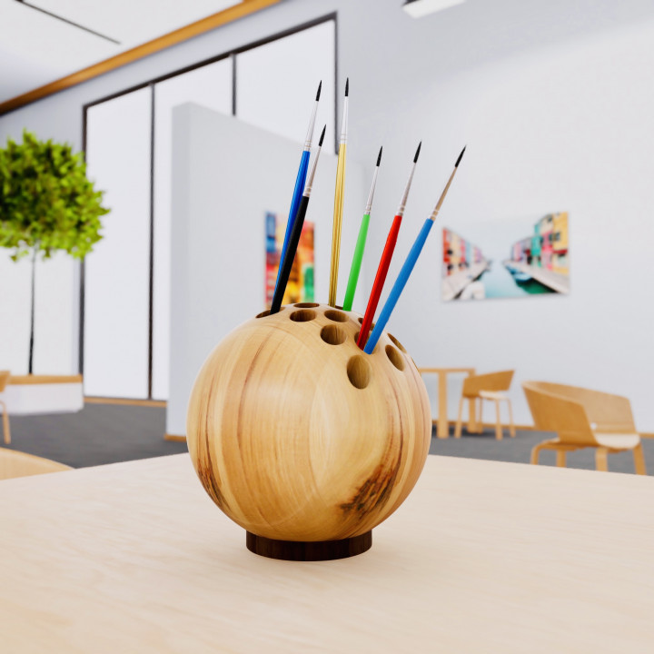 3D Printable ROUND DESK ORGANIZER by Lazy Bear