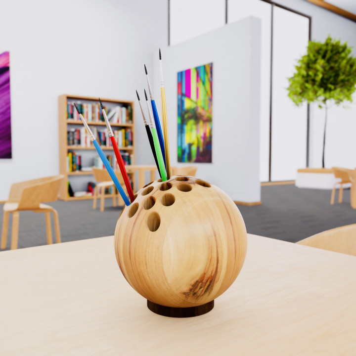 3D Printable ROUND DESK ORGANIZER by Lazy Bear