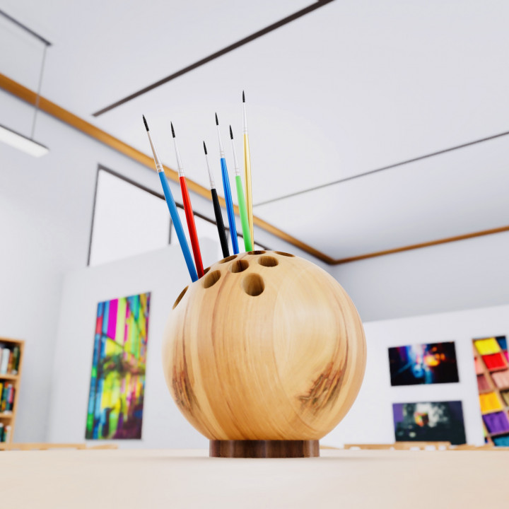 3D Printable ROUND DESK ORGANIZER by Lazy Bear