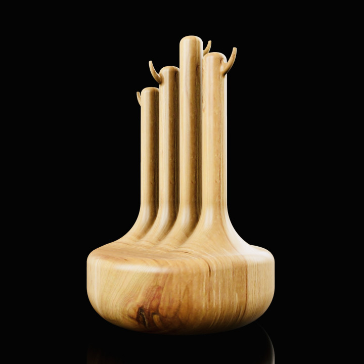 3D Printable WOODEN KEY TREE by Lazy Bear