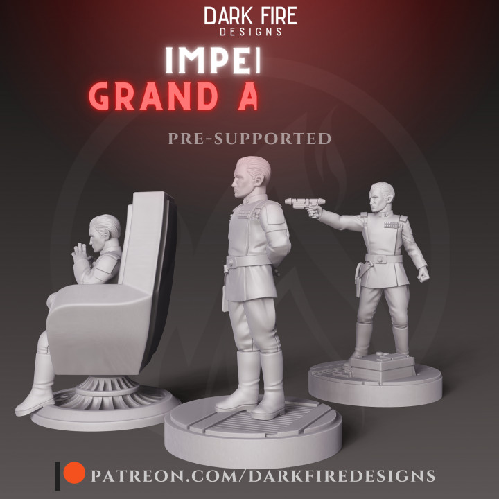 3D Printable Imperial Grand Admiral by Dark Fire Designs