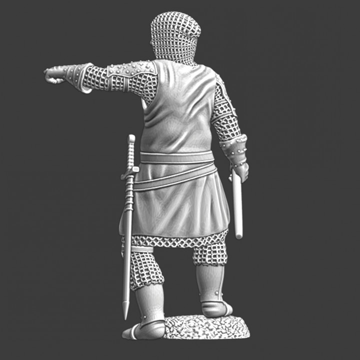 3D Printable Medieval soldier pointing by Northern Crusades Miniatures