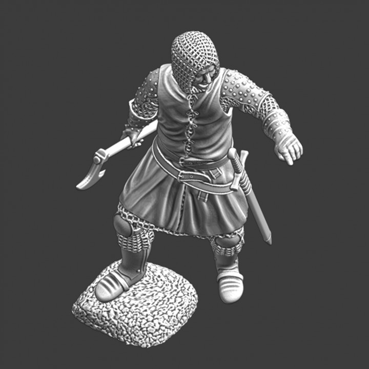 3D Printable Medieval soldier pointing by Northern Crusades Miniatures