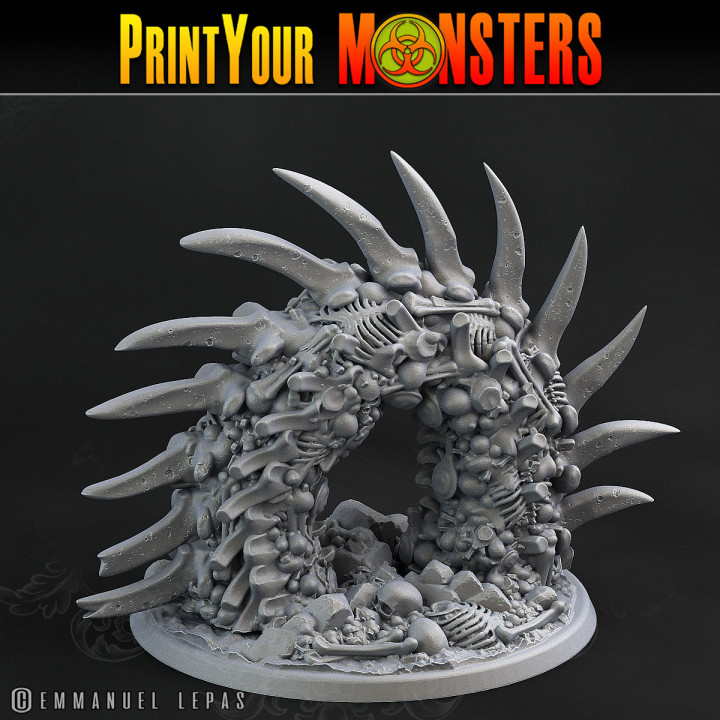 3D Printable BONE WORM OUTSIDE BODY by PrintYourMonsters