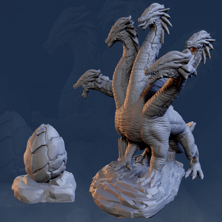 3D Printable Hydra Bundle - Hydra & Hydra Egg - Hydra Monster - Monster ...