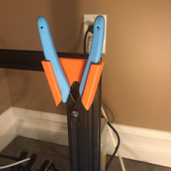 3D Printable Flush Cutter Holder for Ender 3 by Stuart