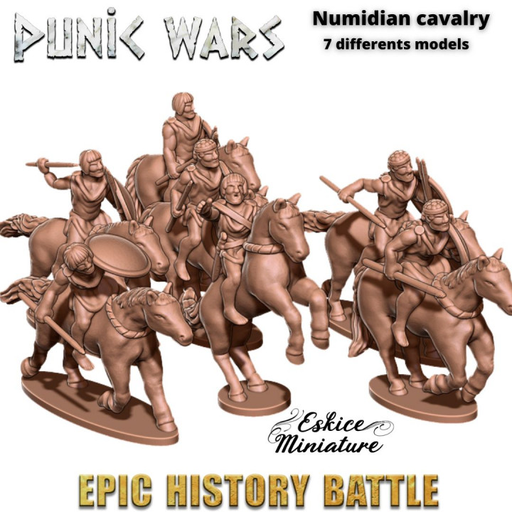 3D Printable Numidian Cavalry - 15mm for Epic History Battle by Eskice ...