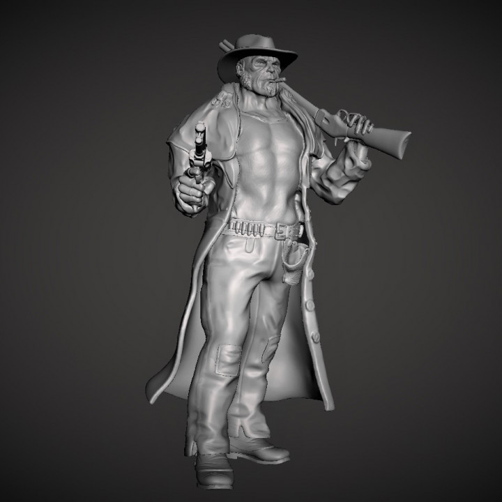 3D Printable Old West Hell Cowboy by Rudolf Arendt