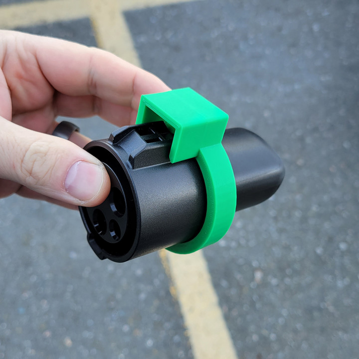 3D Printable Tesla Model 3/Y J1772 Charger Adapter Lock by Mike S
