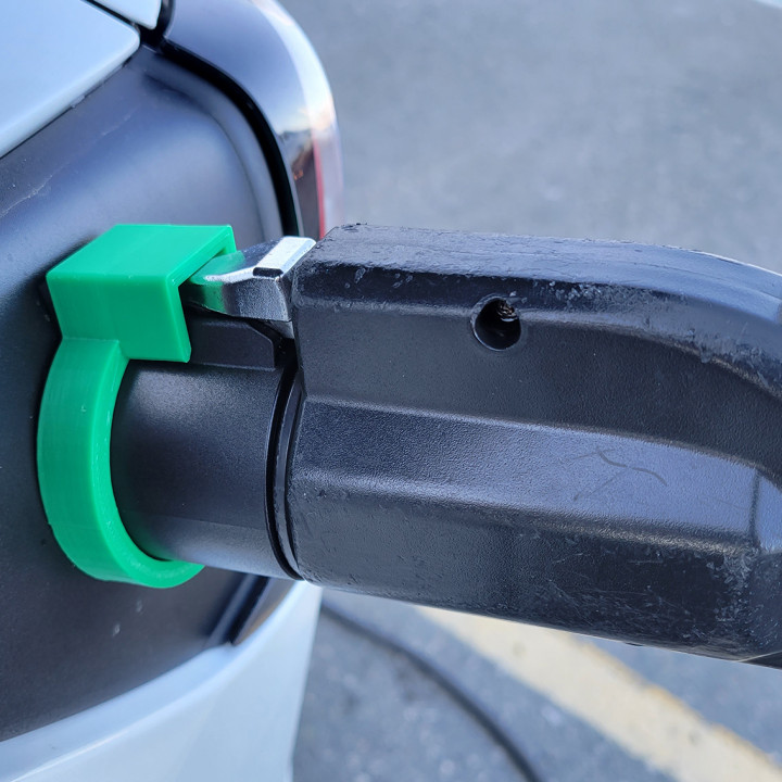 3D Printable Tesla Model 3/Y J1772 Charger Adapter Lock by Mike S