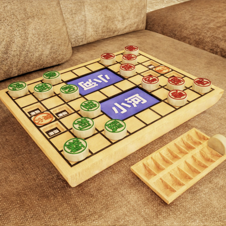 3D Printable DOU SHOU QI - JUNGLE - BOARD GAME by Lazy Bear