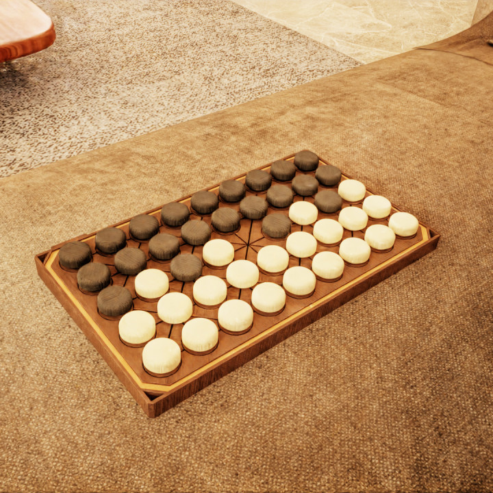 3D Printable FANORONA - BOARD GAME by Lazy Bear