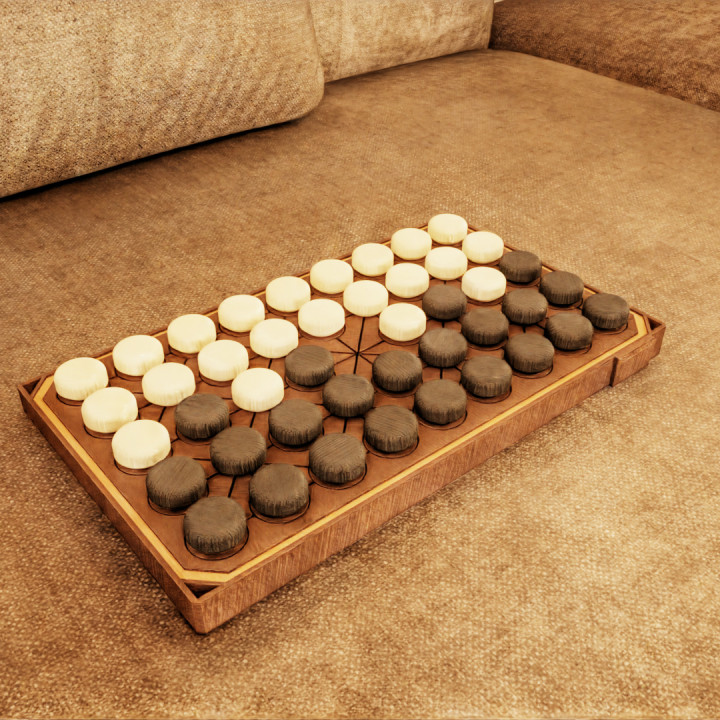 3D Printable FANORONA - BOARD GAME by Lazy Bear