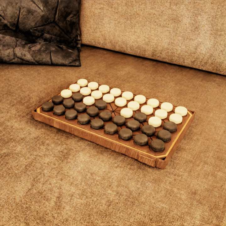 3D Printable FANORONA - BOARD GAME by Lazy Bear