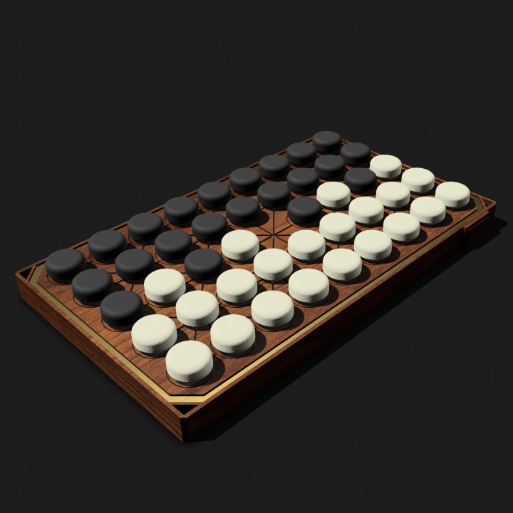 3D Printable FANORONA - BOARD GAME by Lazy Bear