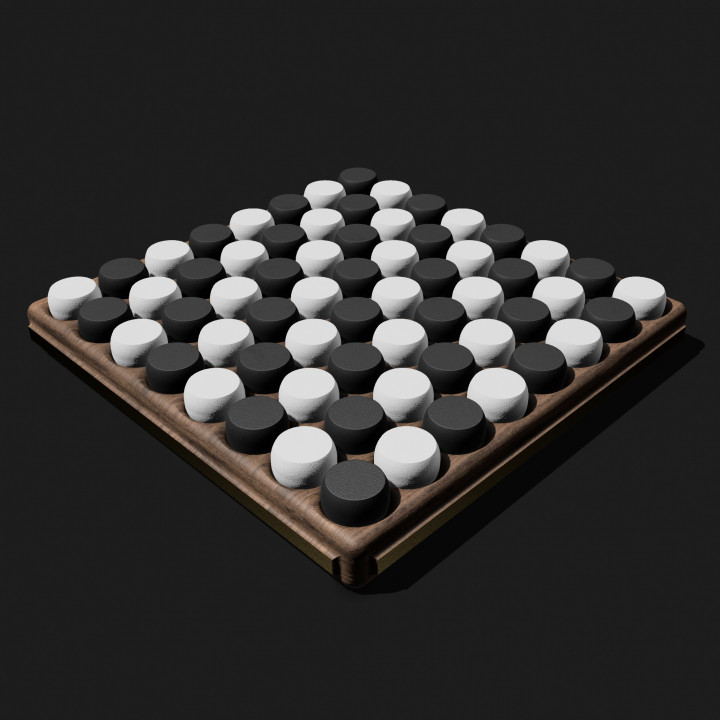 3D Printable KONANE - BOARD GAME by Lazy Bear