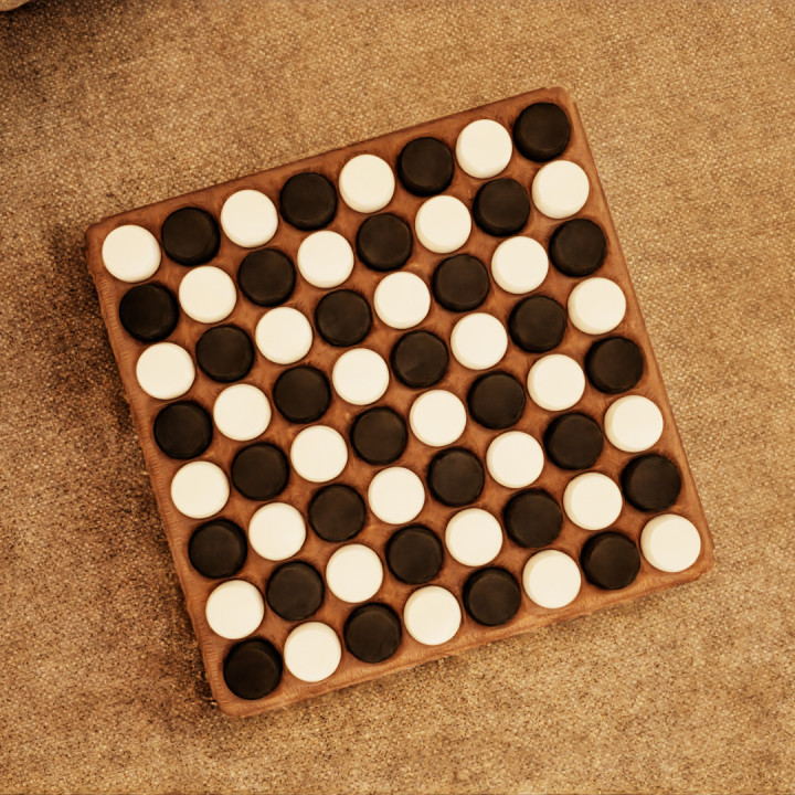 3D Printable KONANE - BOARD GAME by Lazy Bear