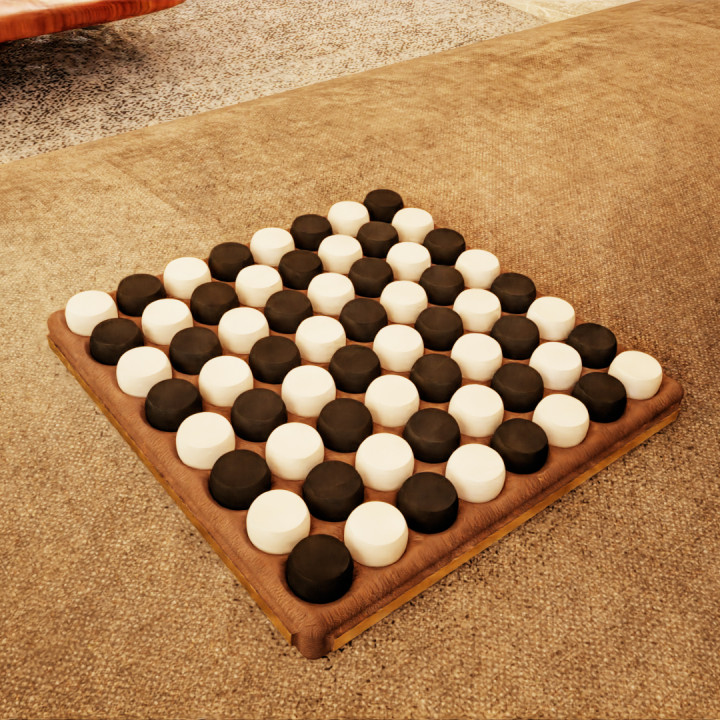 3D Printable KONANE - BOARD GAME by Lazy Bear