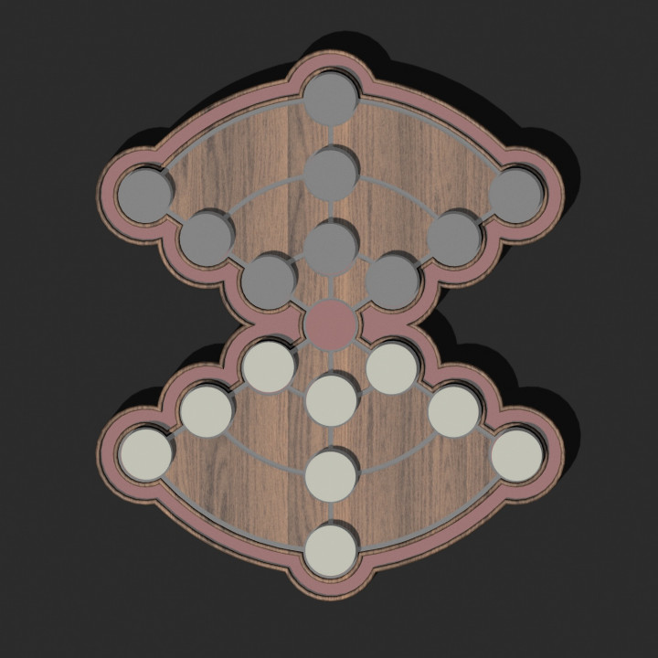 3D Printable LAU KATA KATI - BOARD GAME by Lazy Bear