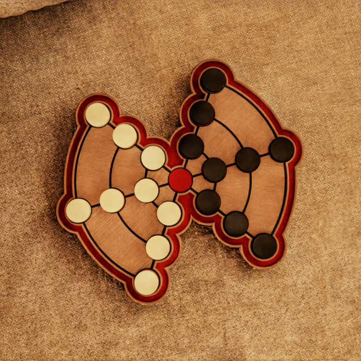 3D Printable LAU KATA KATI - BOARD GAME by Lazy Bear