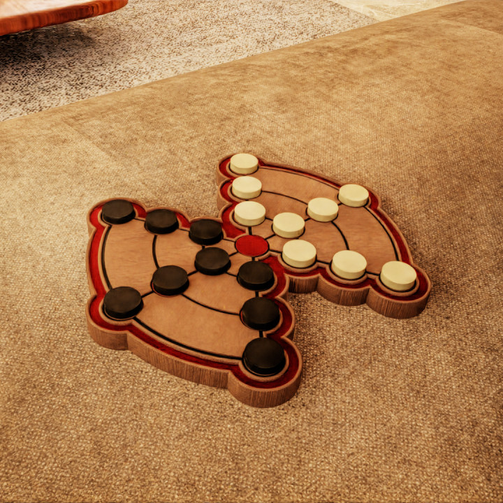 3D Printable LAU KATA KATI - BOARD GAME by Lazy Bear