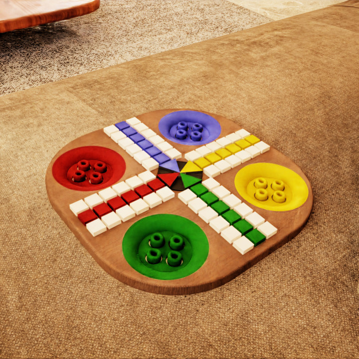 3D Printable LUDO - BOARD GAME by Lazy Bear