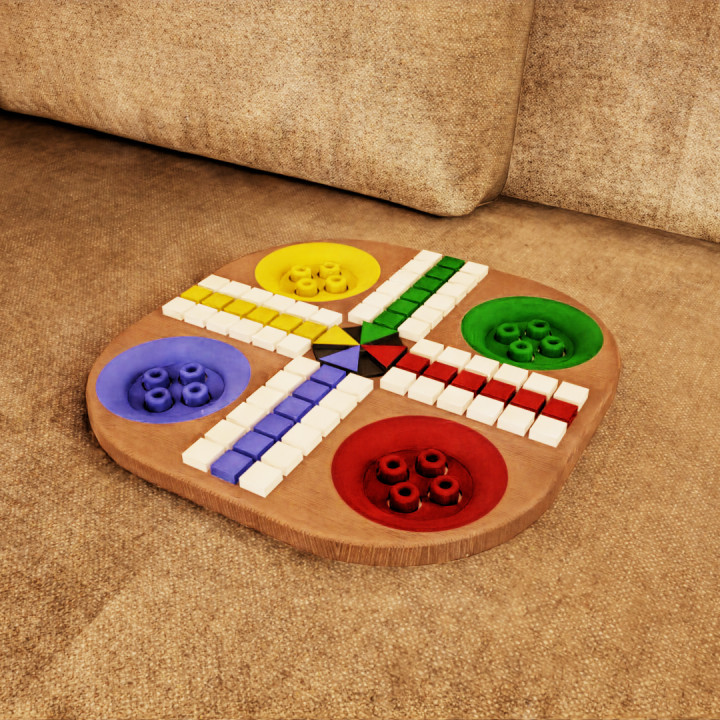 3D Printable LUDO - BOARD GAME by Lazy Bear