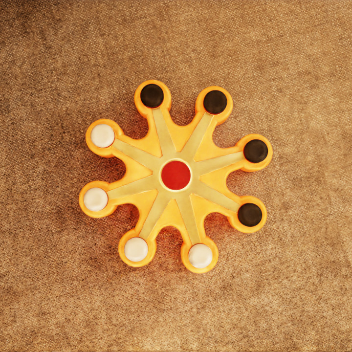 3D Printable MU TORERE - BOARD GAME by Lazy Bear