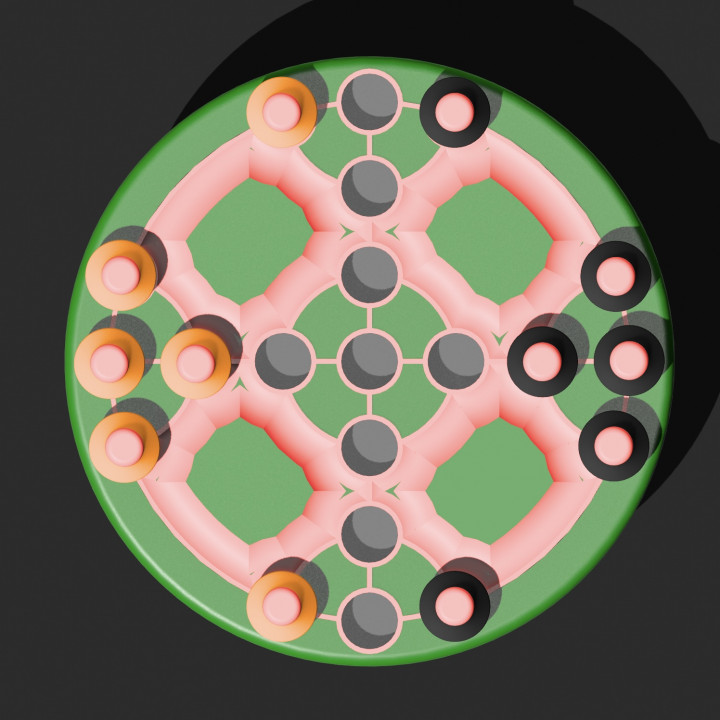 3D Printable WATERMELON CHESS - BOARD GAME by Lazy Bear