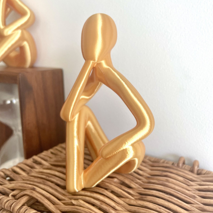 3D Printable Abstract Thinker Sculptures Set of 3 - No Supports by IK3D