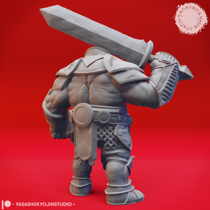 3D Printable Fire Giant Swordsmen - Tabletop Miniature (Pre-Supported ...