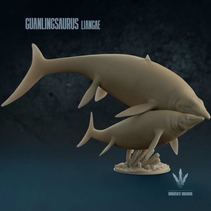 3D Printable Guanlingsaurus liangae : Family bond by Miniature Museum
