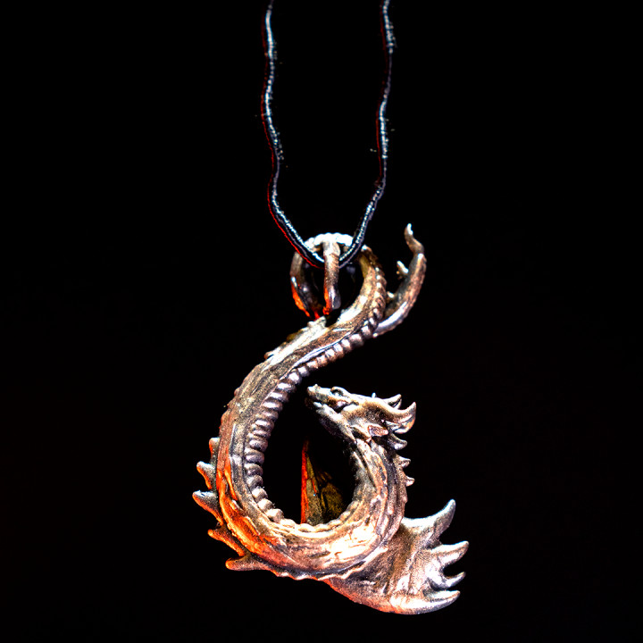 3D Printable Dragon Pendant by Stlflix