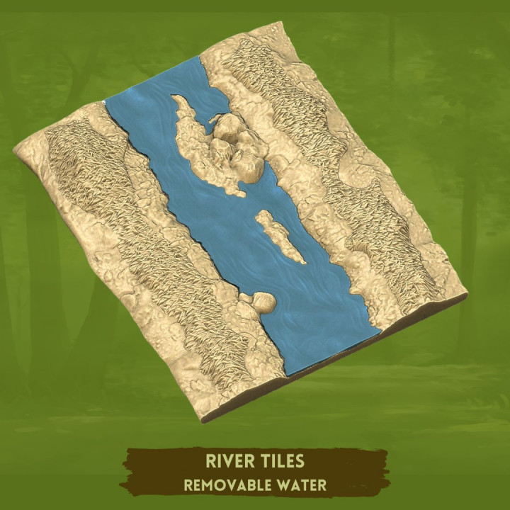 3D Printable Interactive River Tile Sample - Treasure Island ...