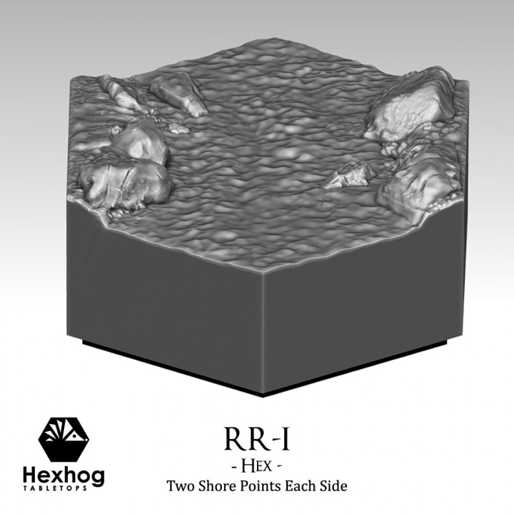 3D Printable Hexhogtabletops: Rushing Rivers -Expansion Set- by Hexhog ...