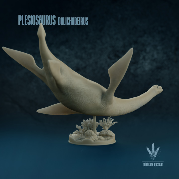 3D Printable Plesiosaurus dolichodeirus : The marine long-neck by Miniature Museum