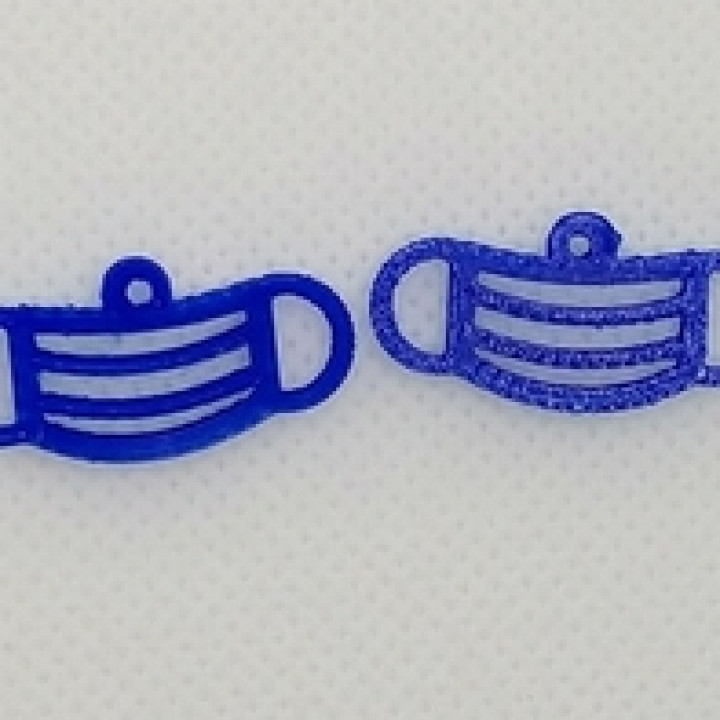 3D Printable Surgical Mask Pendant by Steven Burlia