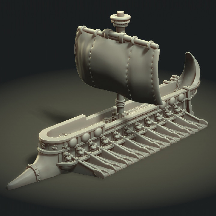 3D Printable Thalassa: Penteconter Grígora Class Auxiliary Ship by ...