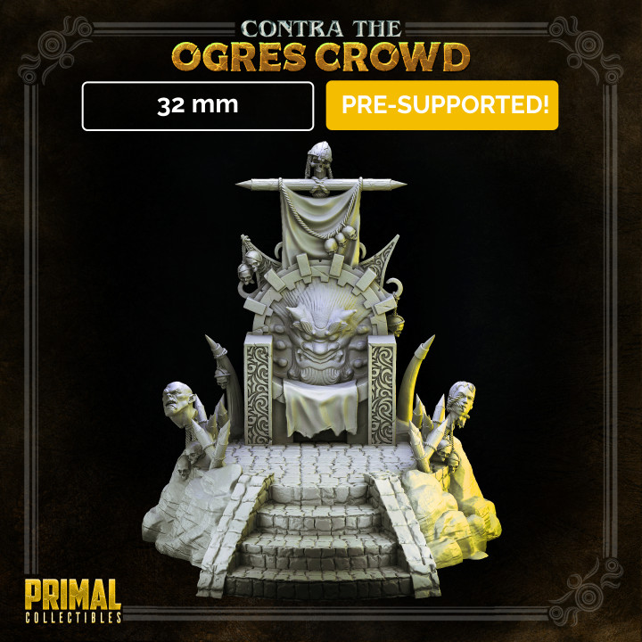 3D Printable Boss throne- CONTRA THE OGRE CROWD - MASTERS OF DUNGEONS ...