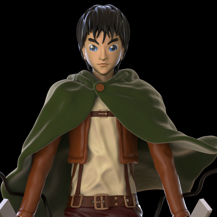 3D Printable Eren Attack on Titan by Orecunchocreativo
